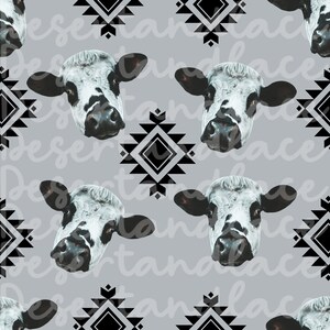 Seamless Pattern Aztec Cow Print DIGITAL DOWNLOAD | Western Pattern ...