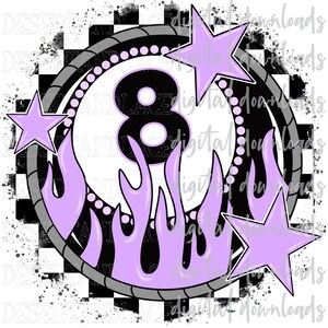 ORIGINAL CREATOR* Eight Ball PNG Digital Download| Checkered | Western ...