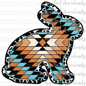 ORIGINAL CREATOR* Aztec Cowhide Rabbit PNG Digital Download | Western ...