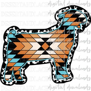 ORIGINAL CREATOR* Aztec Cowhide Goat PNG Digital Download | Western Png ...