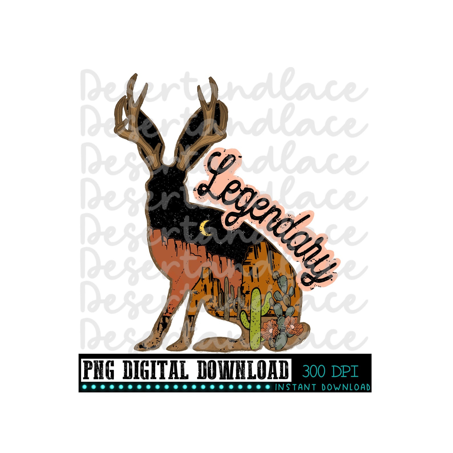 ORIGINAL CREATOR* Legendary Jackalope PNG Digital Download| Western ...