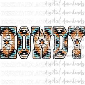 ORIGINAL CREATOR* Distressed Aztec Howdy PNG Digital Download | Western ...