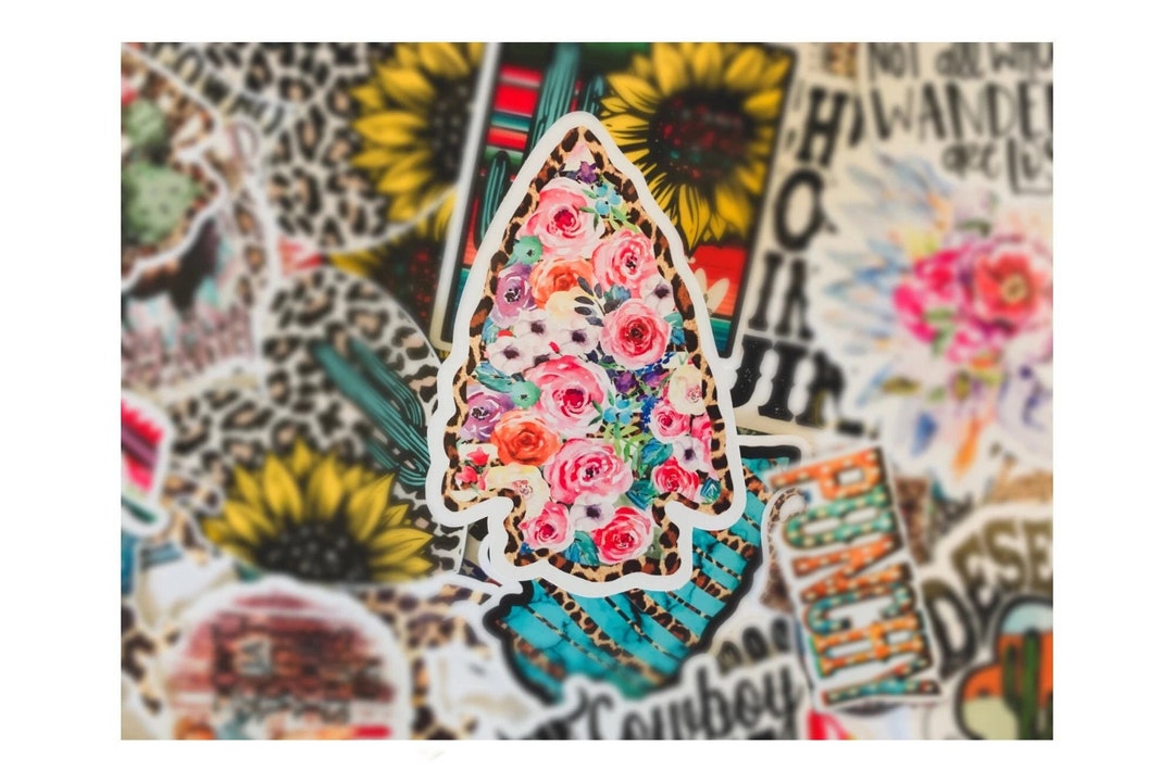 Floral Arrowhead Vinyl Sticker| Stickers | Western | Western Stickers ...