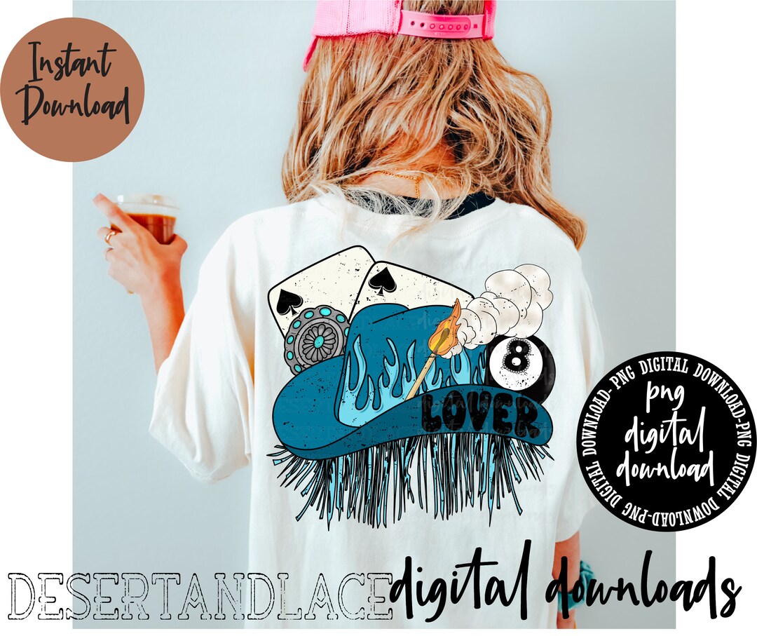 ORIGINAL CREATOR* Cowboy Lover PNG Digital Download | Flame Cowboy Hat ...