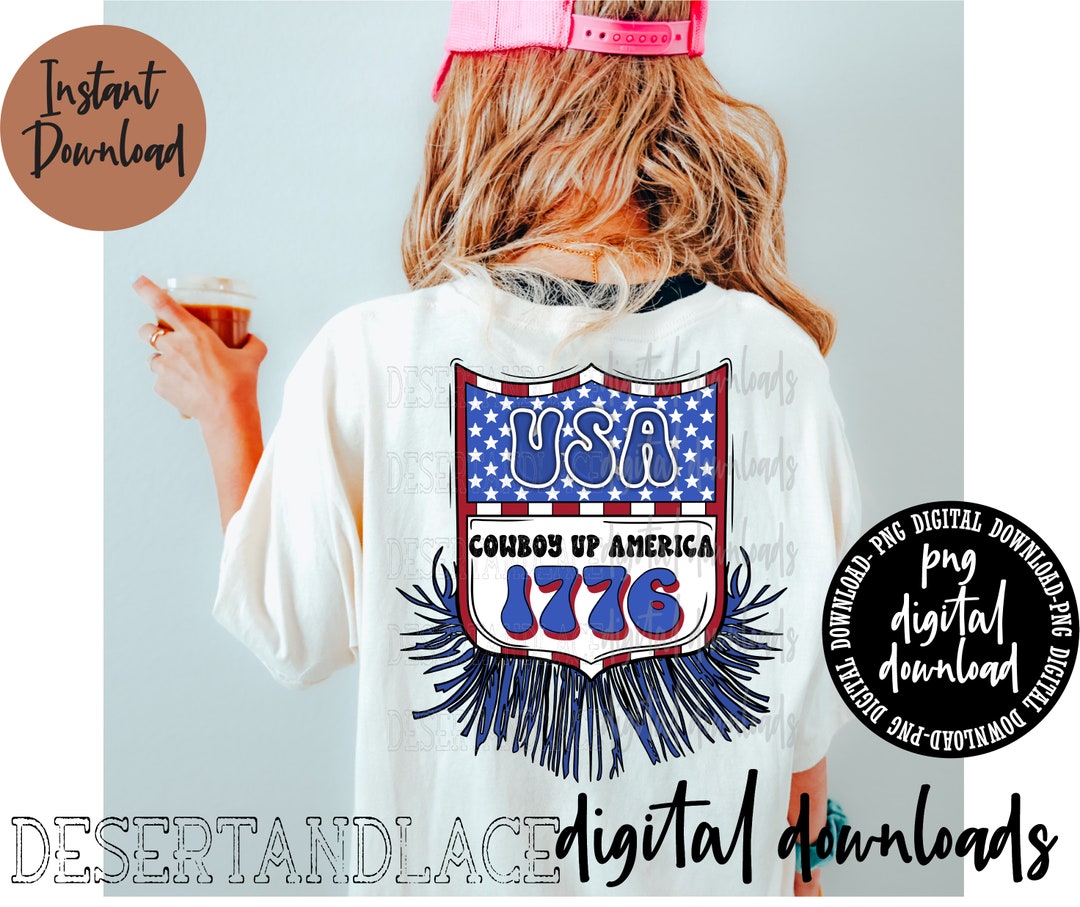 ORIGINAL CREATOR* Cowboy up America Back Number PNG Digital Download ...