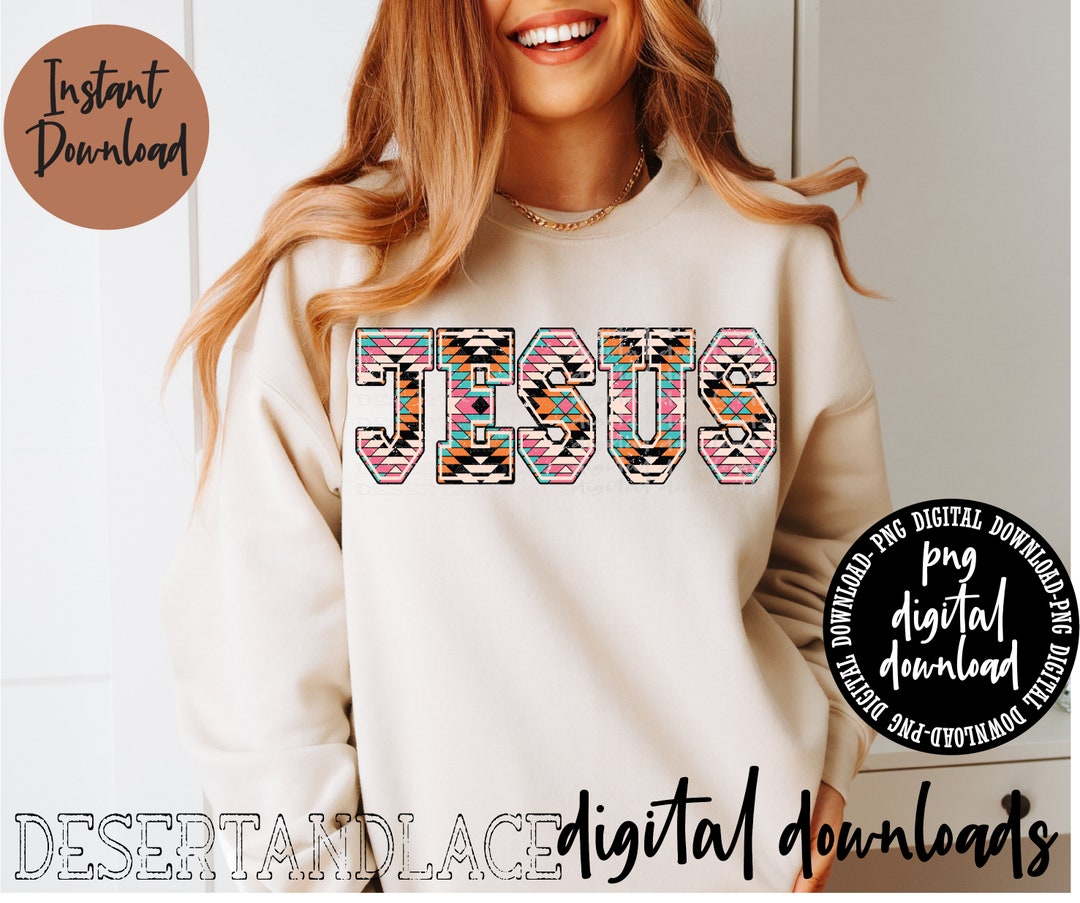 ORIGINAL CREATOR* Distressed Aztec Jesus V2 PNG Digital Download ...
