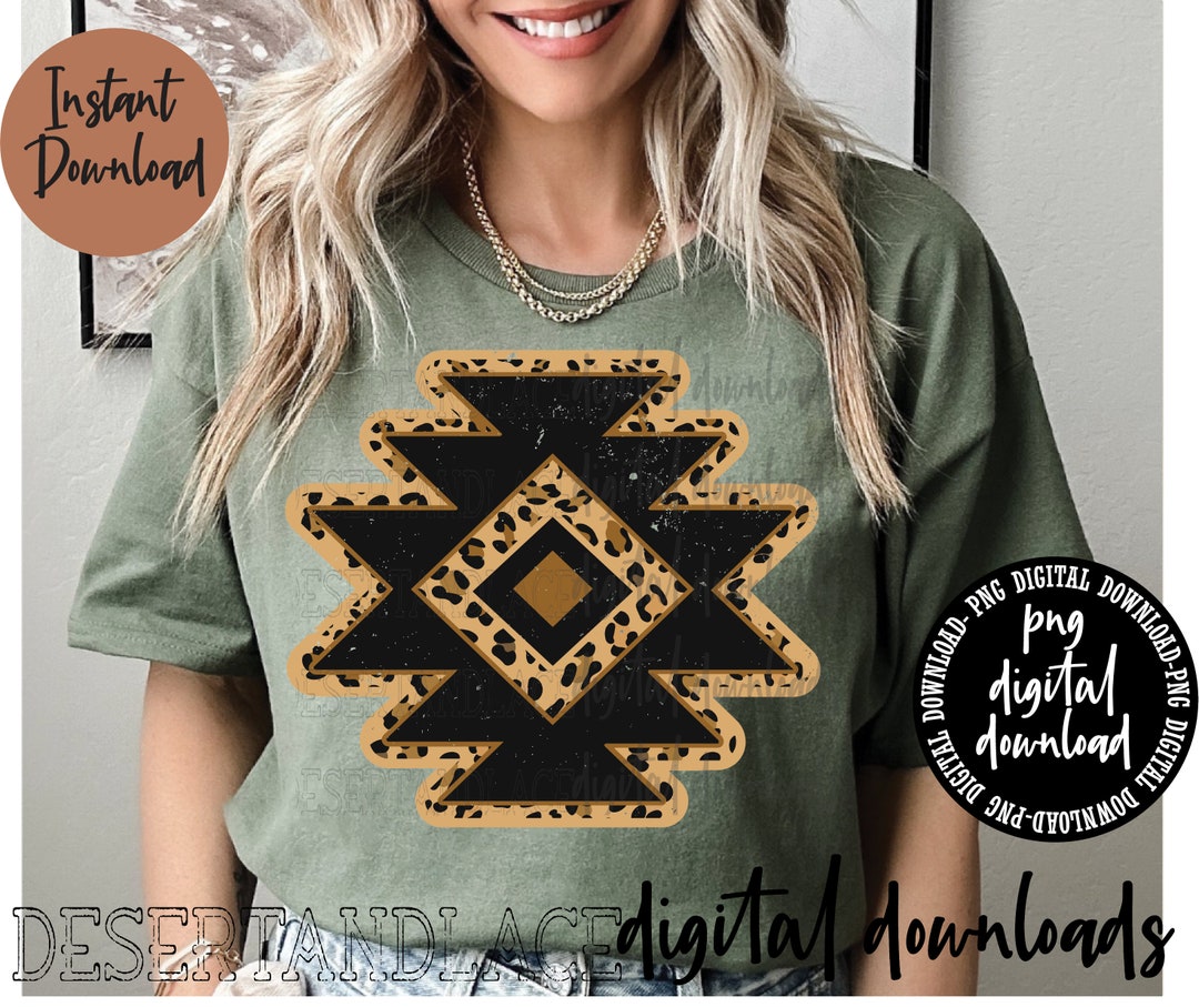 ORIGINAL CREATOR* Leopard Aztec PNG Digital Download| Western | Western ...