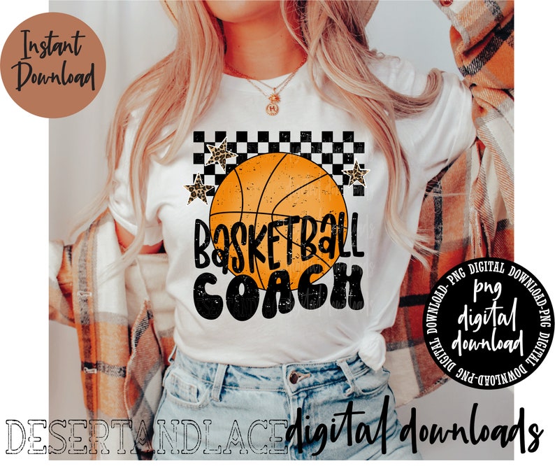ORIGINAL CREATOR* Basketball Coach PNG Digital Download (distressed ...