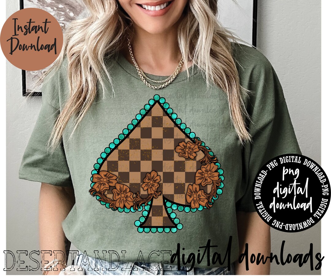 ORIGINAL CREATOR* Checkered Spade PNG Digital Download| Checkered ...