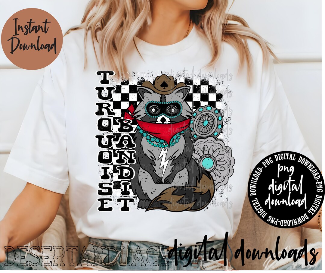 ORIGINAL CREATOR* Turquoise Bandit | Western | Raccoon | Western ...