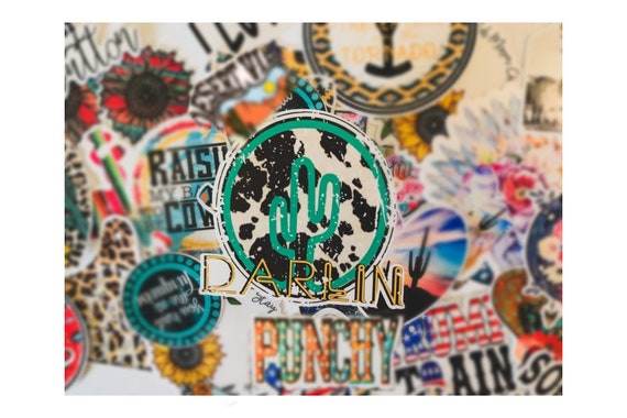 Darlin Vinyl Sticker Stickers Western Western Stickers - Etsy