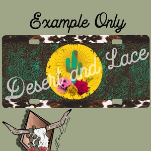 License Plate DIGITAL PNG.. Cactus Sunrise - Etsy