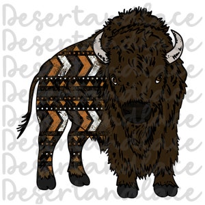 ORIGINAL CREATOR* Aztec Buffalo PNG Digital Download| Western | Western ...