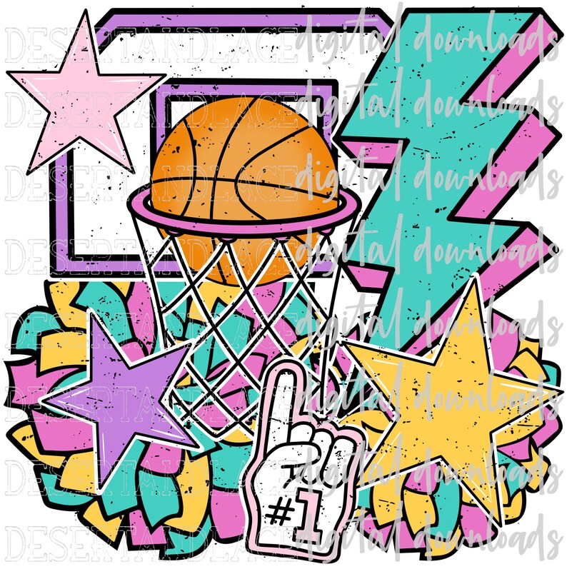 ORIGINAL CREATOR* 90s Hoops PNG Digital Download | Sports | Basketball ...