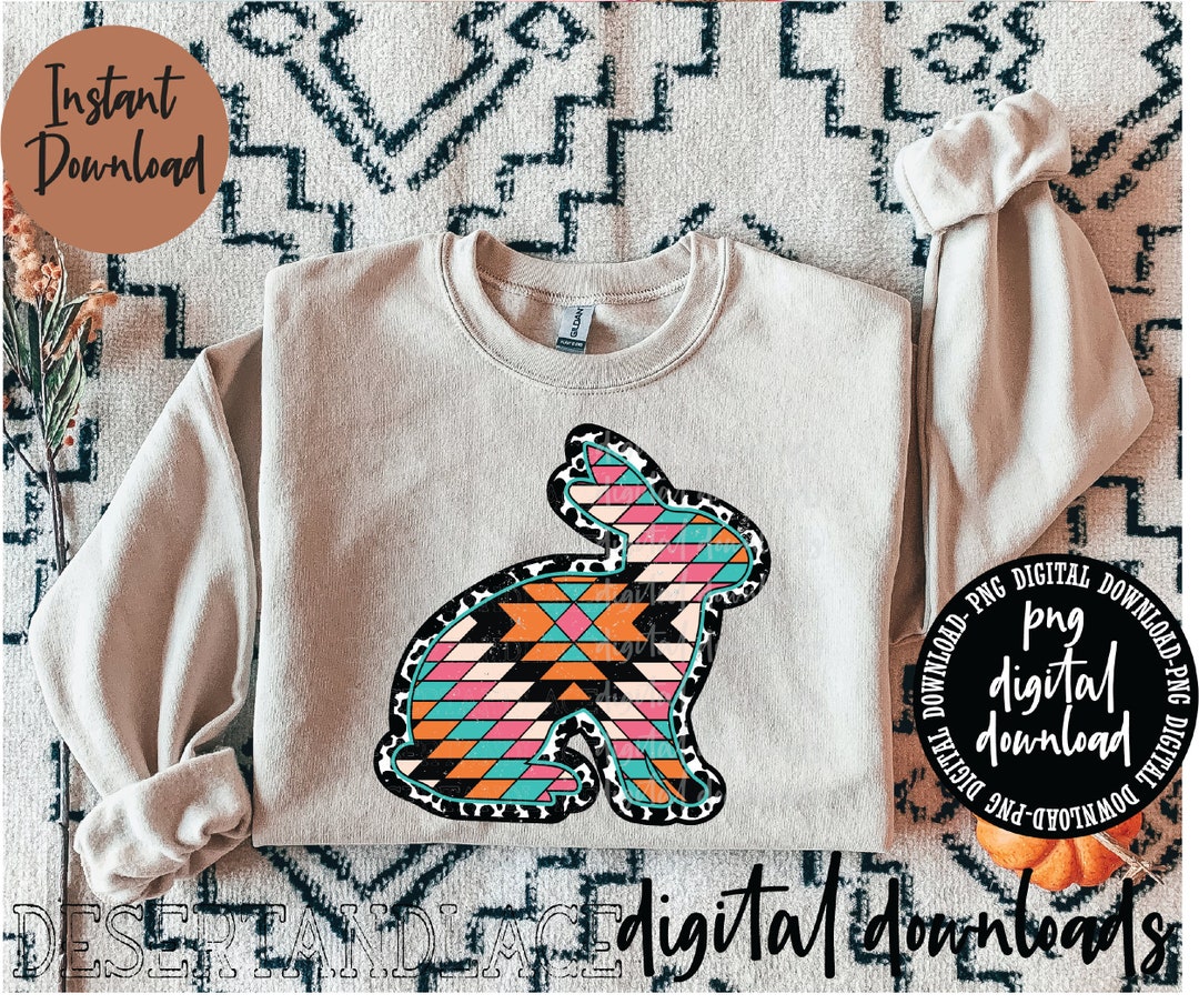 ORIGINAL CREATOR* Aztec Cowhide Rabbit V2 PNG Digital Download ...