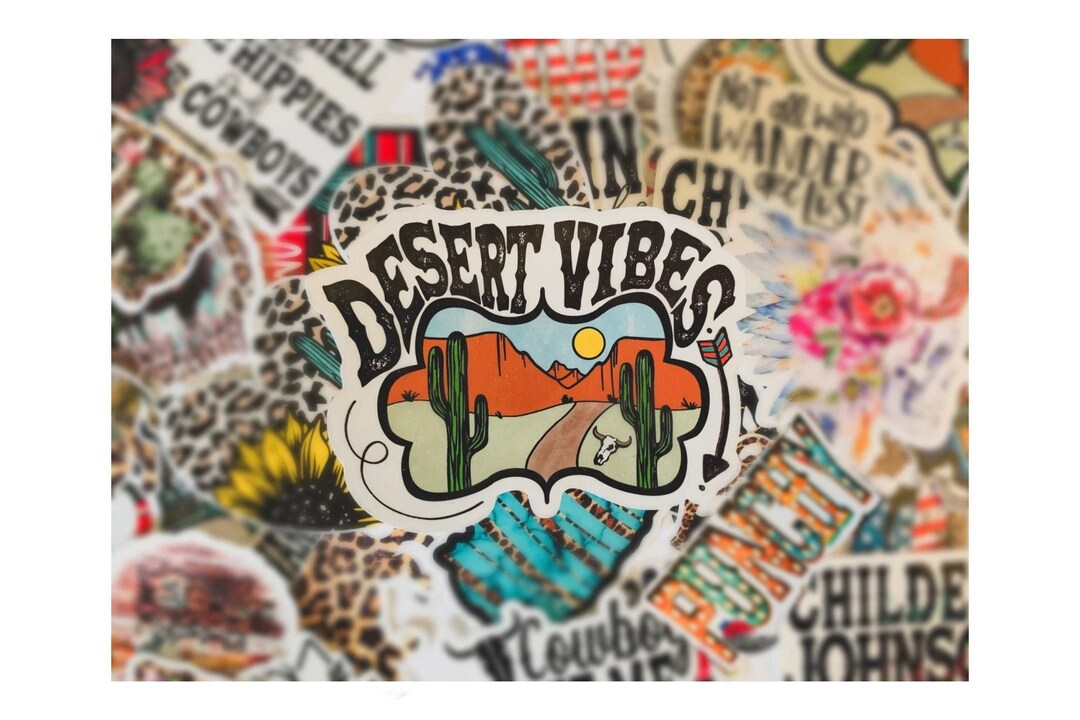 Desert Vibes Vinyl Sticker| Stickers | Western | Western Stickers ...