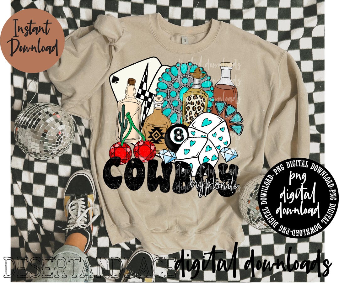ORIGINAL CREATOR* Cowboy Kryptonite PNG Digital Download | Dice ...