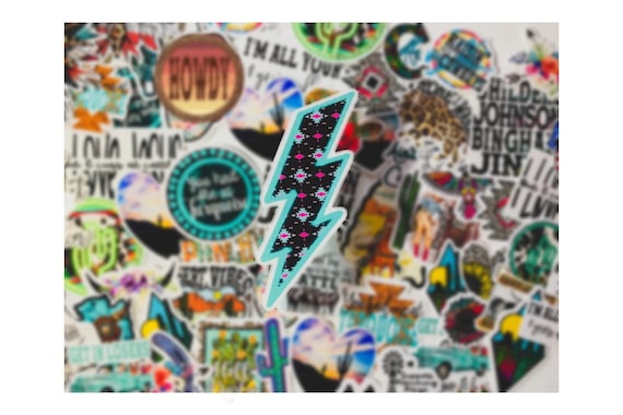 Aztec Lightning Bolt Vinyl Sticker - Etsy