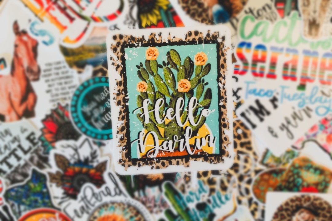 Hello Darlin Vinyl Sticker Stickers Western Western - Etsy