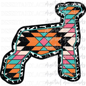 ORIGINAL CREATOR* Aztec Cowhide Show Sheep V2 PNG Digital Download ...