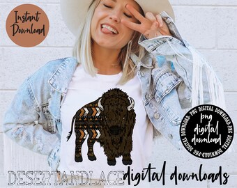 Buffalo Aztec Bison Digital Download for Laser Engraving Clipart ...