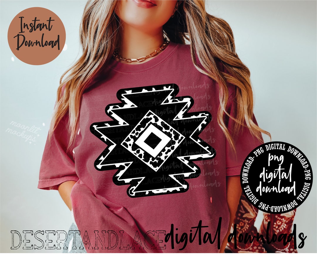ORIGINAL CREATOR* Cowhide Aztec PNG Digital Download| Western | Western ...