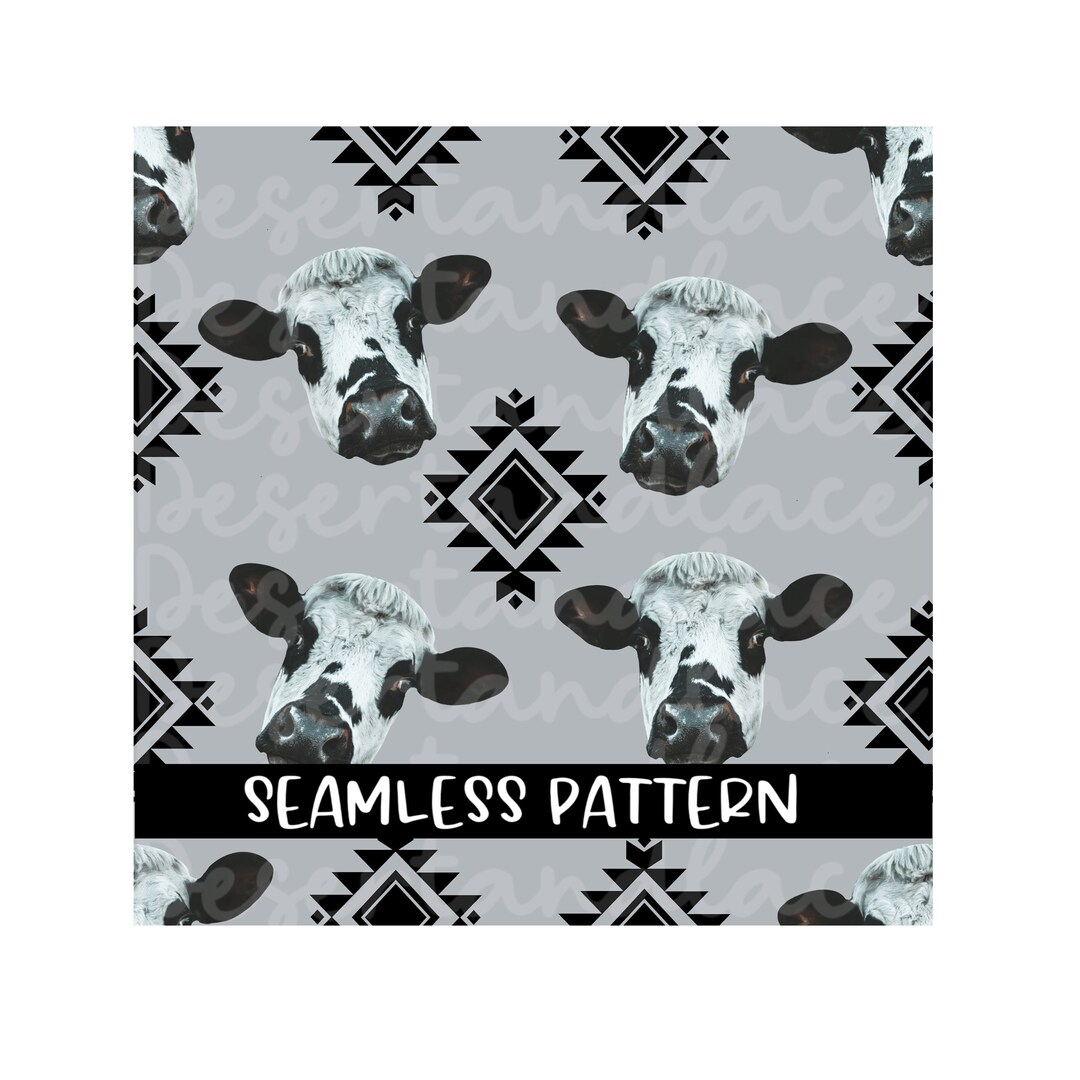 Seamless Pattern Aztec Cow Print DIGITAL DOWNLOAD | Western Pattern ...