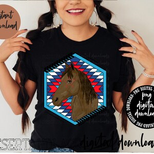 ORIGINAL CREATOR* Aztec Horse PNG Digital Download | Western Horse Png ...