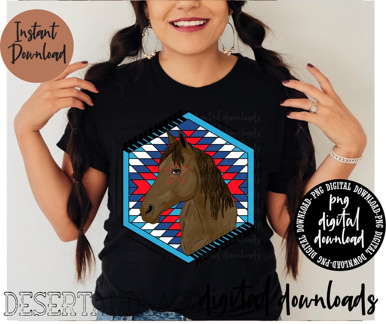 ORIGINAL CREATOR* Aztec Horse PNG Digital Download | Western Horse Png ...