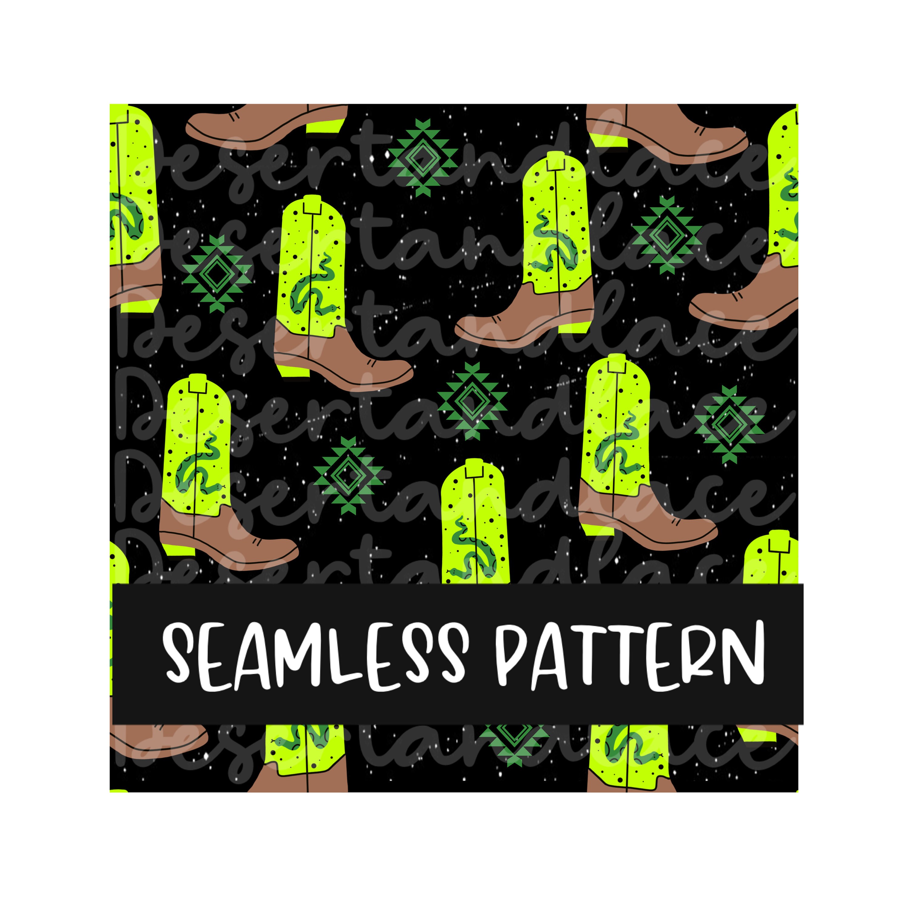 Seamless Pattern Snakeskin Cowboy Boots DIGITAL DOWNLOAD - Etsy