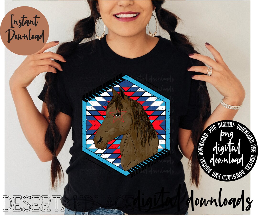 ORIGINAL CREATOR* Aztec Horse PNG Digital Download | Western Horse Png ...
