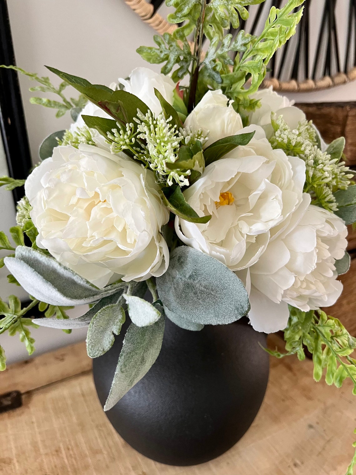 Peony Floral Arrangement Peonies Peony Arrangement Modern - Etsy