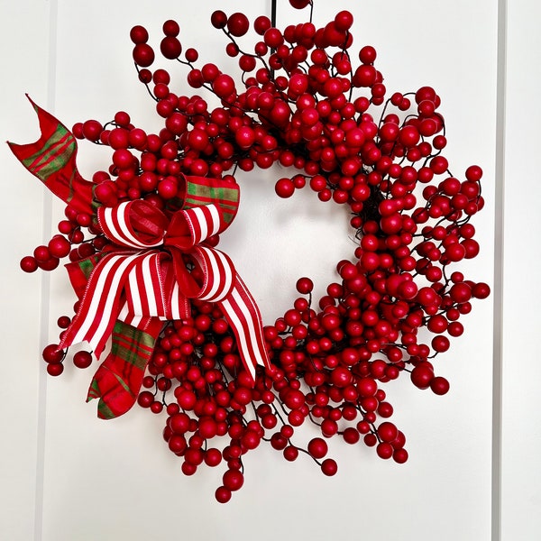 Red Berry Wreath - Etsy
