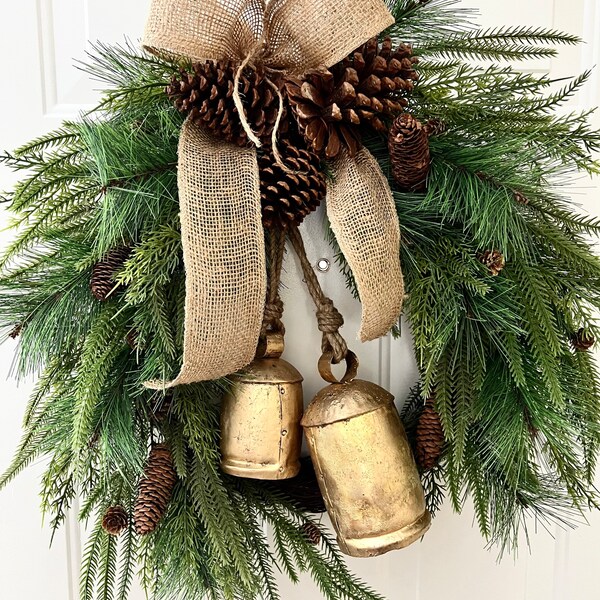 Large Rustic Christmas Wreath - Etsy
