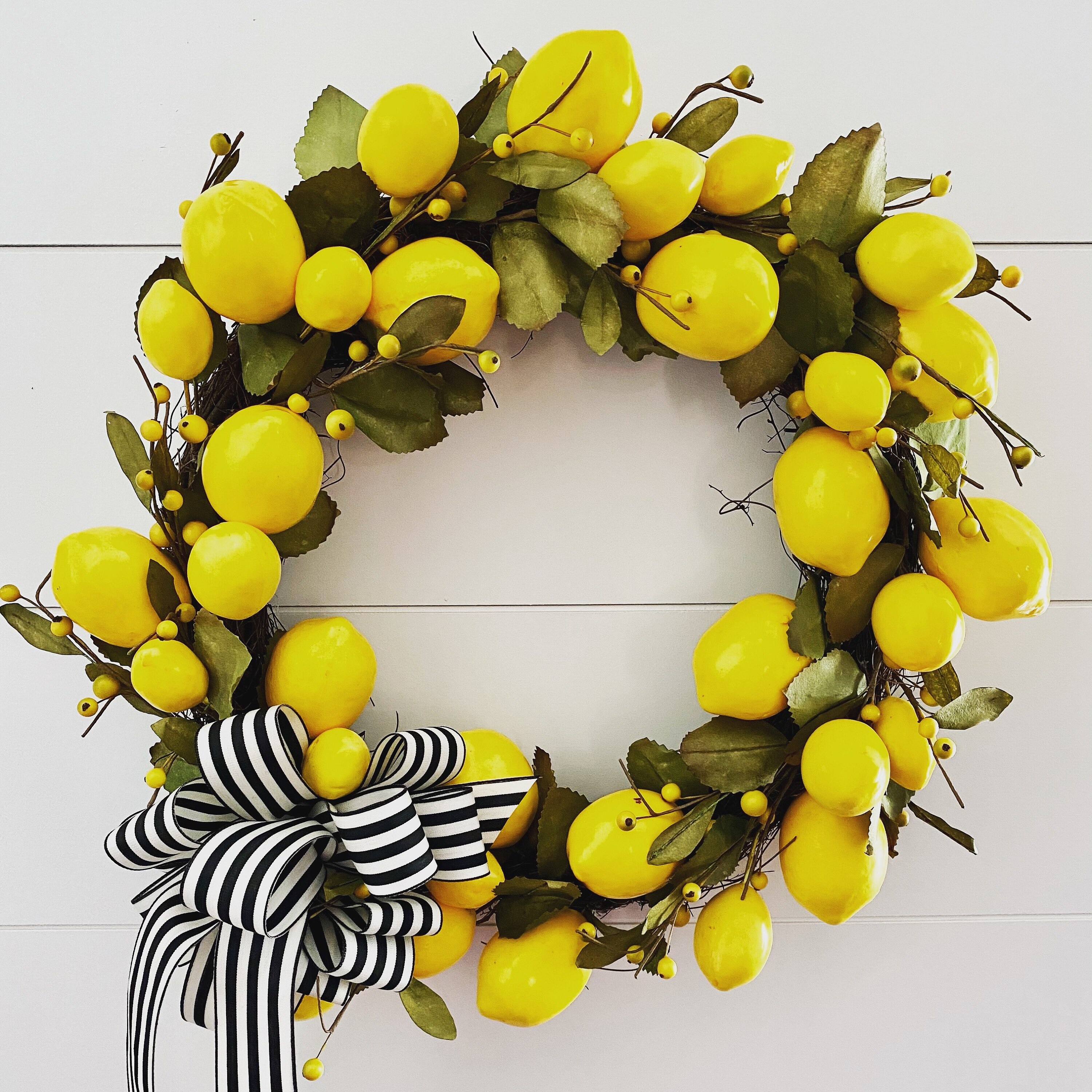 Lemon wreath fruit wreath kitchen wreath lemon decor lemon | Etsy