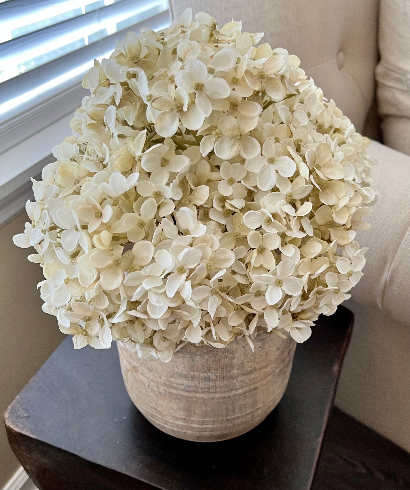 Cream Hydrangea Arrangement Hydrangea Arrangement Farmhouse - Etsy