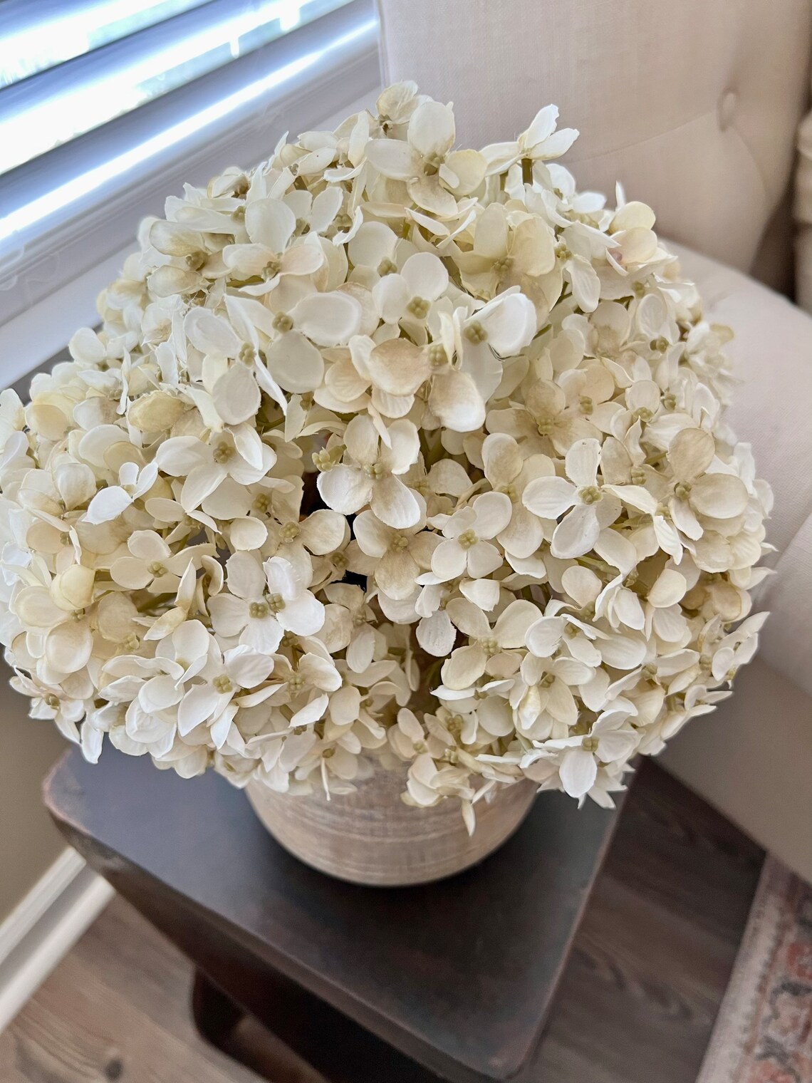 Cream Hydrangea Arrangement Hydrangea Arrangement Farmhouse - Etsy