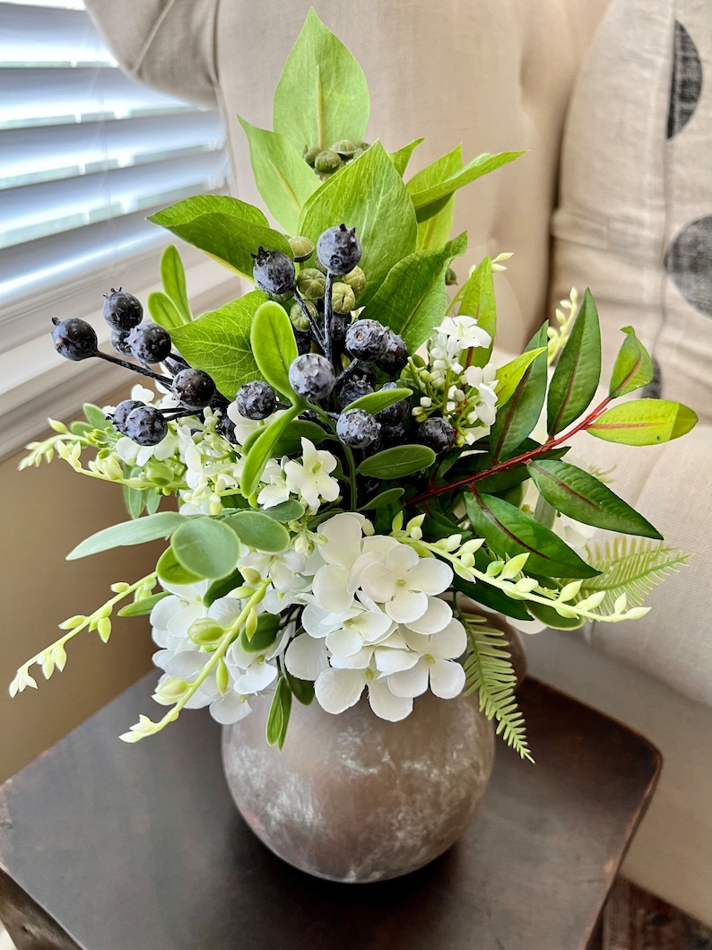 Small Hydrangea and Blueberry Arrangement, Bedroom Arrangement ...