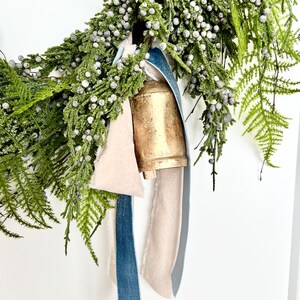 Christmas Bell Wreath, Gold Bell Wreath, Rustic Bell Wreath, Farmhouse ...