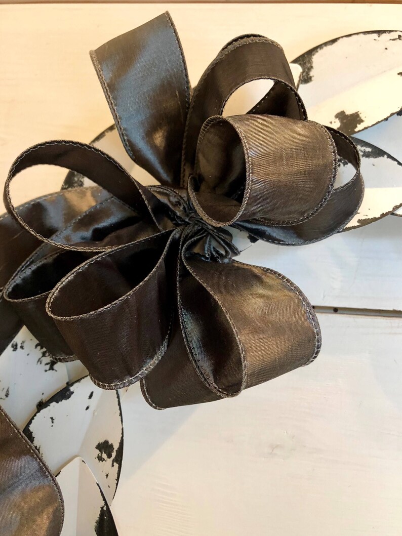 White Metal Wreath Metal Wreath Farmhouse Wreath Vintage - Etsy