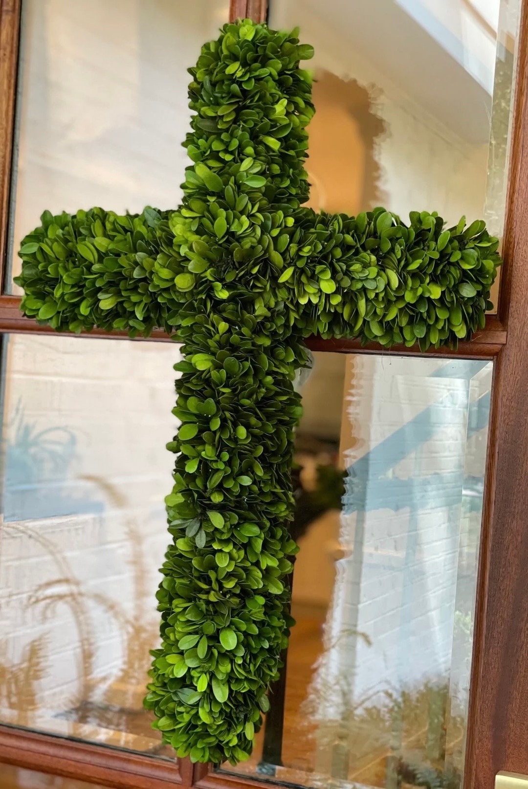 Boxwood Cross, Cross Wreath, Easter, Wreath, Religious Wreath, Spring ...