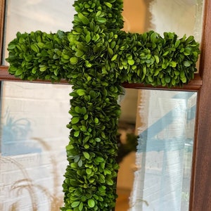 Boxwood Cross, Cross Wreath, Easter, Wreath, Religious Wreath, Spring ...