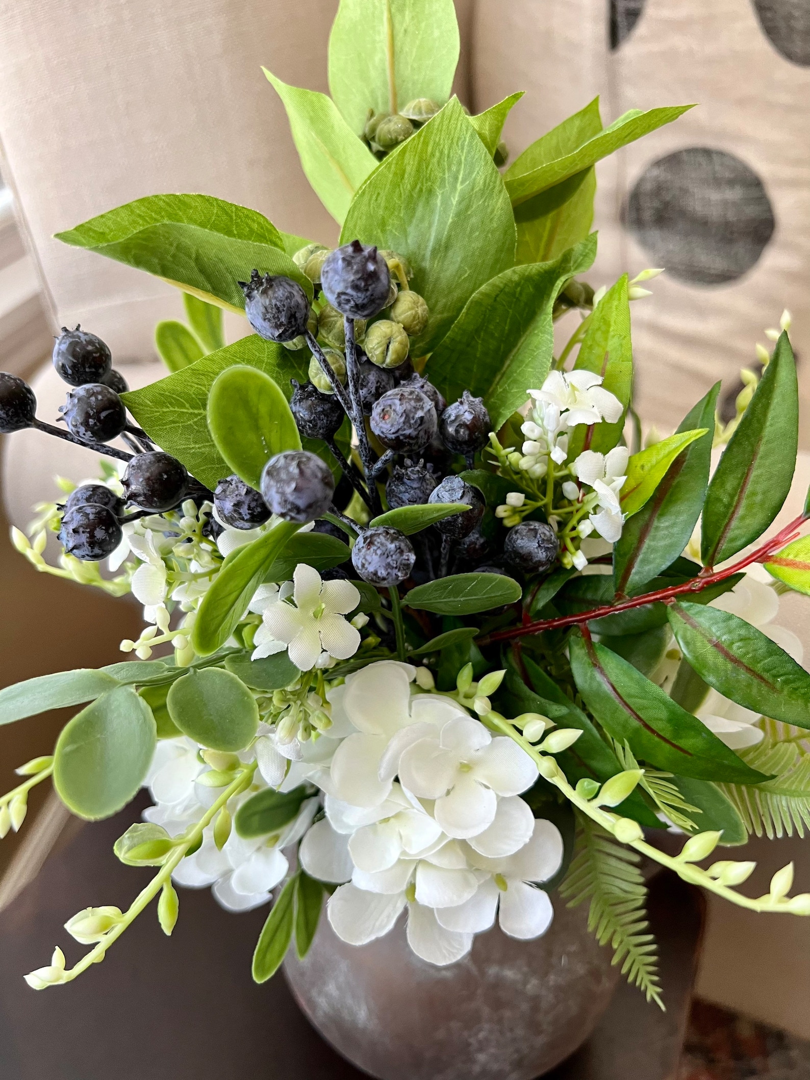Small Hydrangea and Blueberry Arrangement, Bedroom Arrangement ...