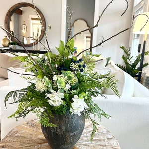 Blueberry Arrangement, Farmhouse Table Decor, Farmhouse Arrangement ...