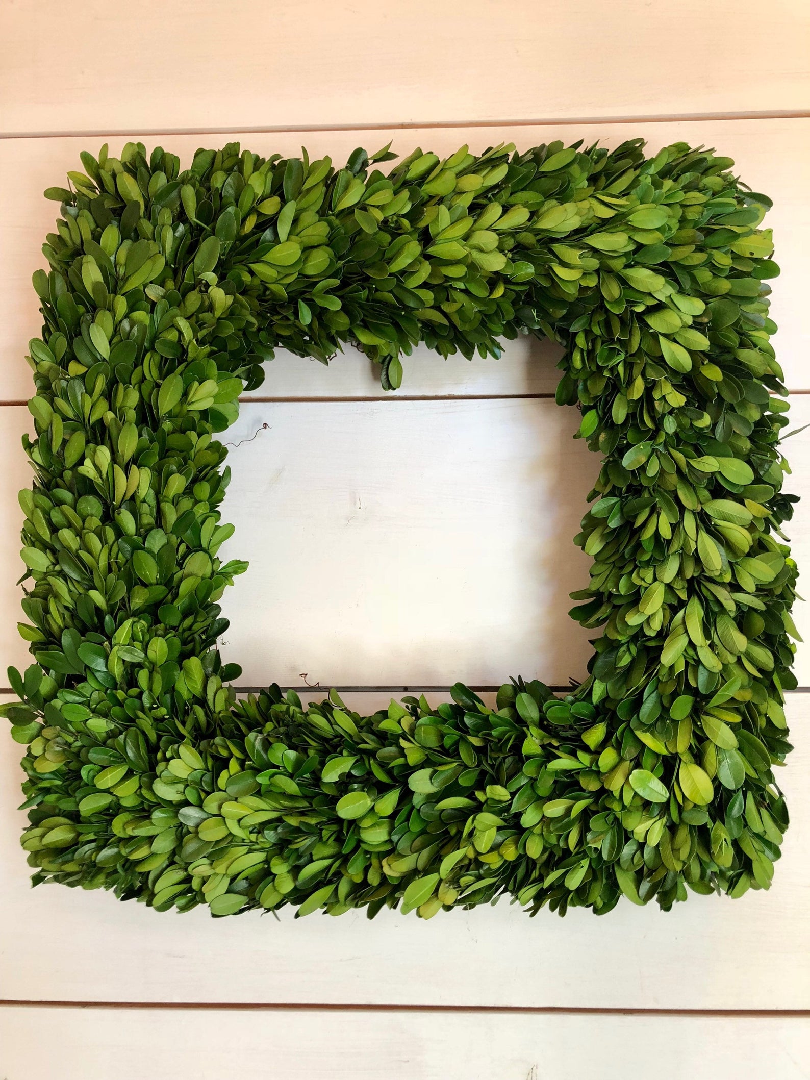 Square Boxwood Wreath Preserved Boxwood Wreath Square - Etsy