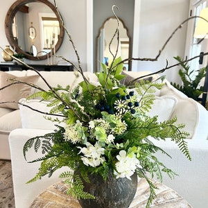 Blueberry Arrangement, Farmhouse Table Decor, Farmhouse Arrangement ...