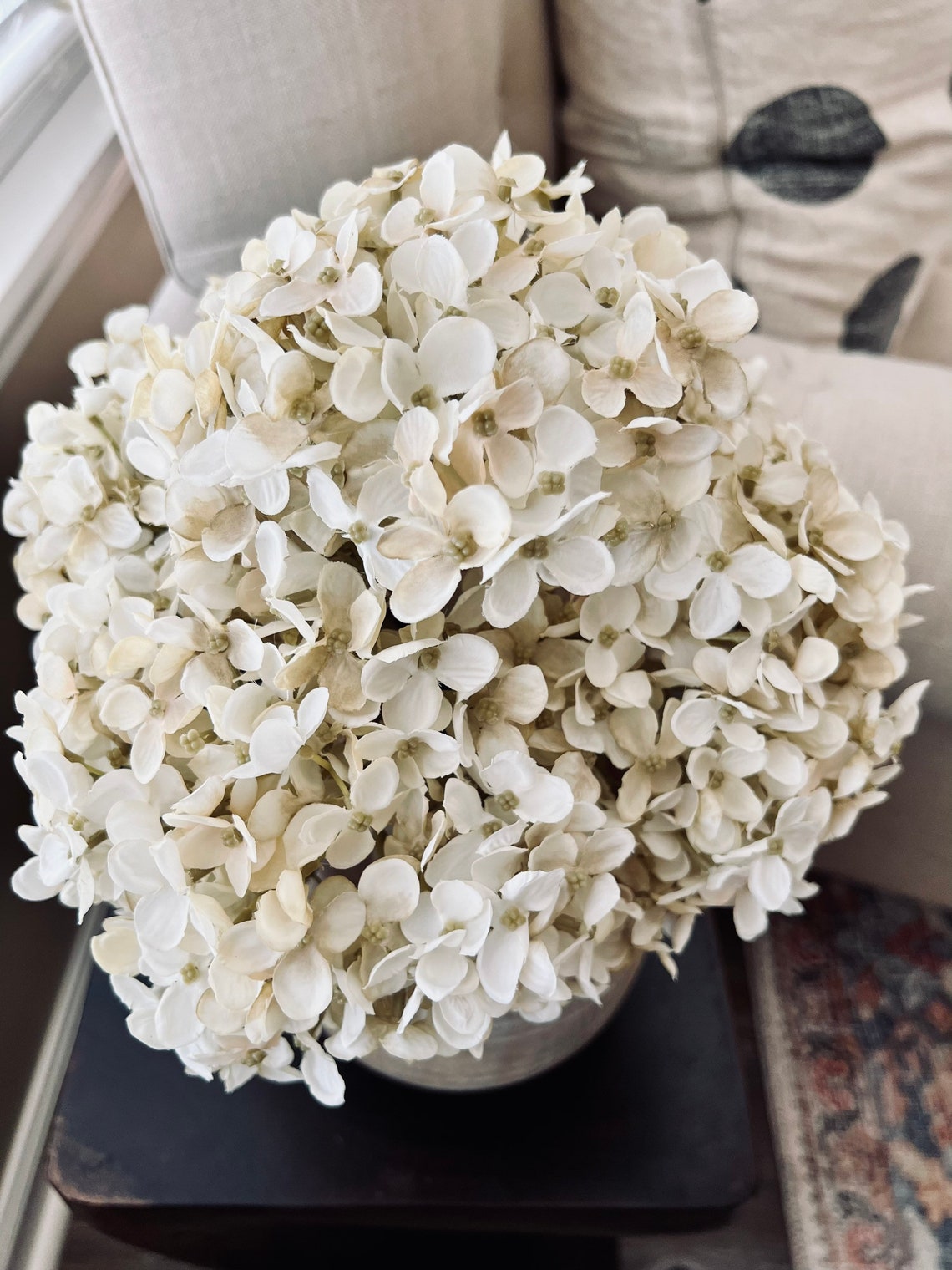 Cream Hydrangea Arrangement Hydrangea Arrangement Farmhouse - Etsy