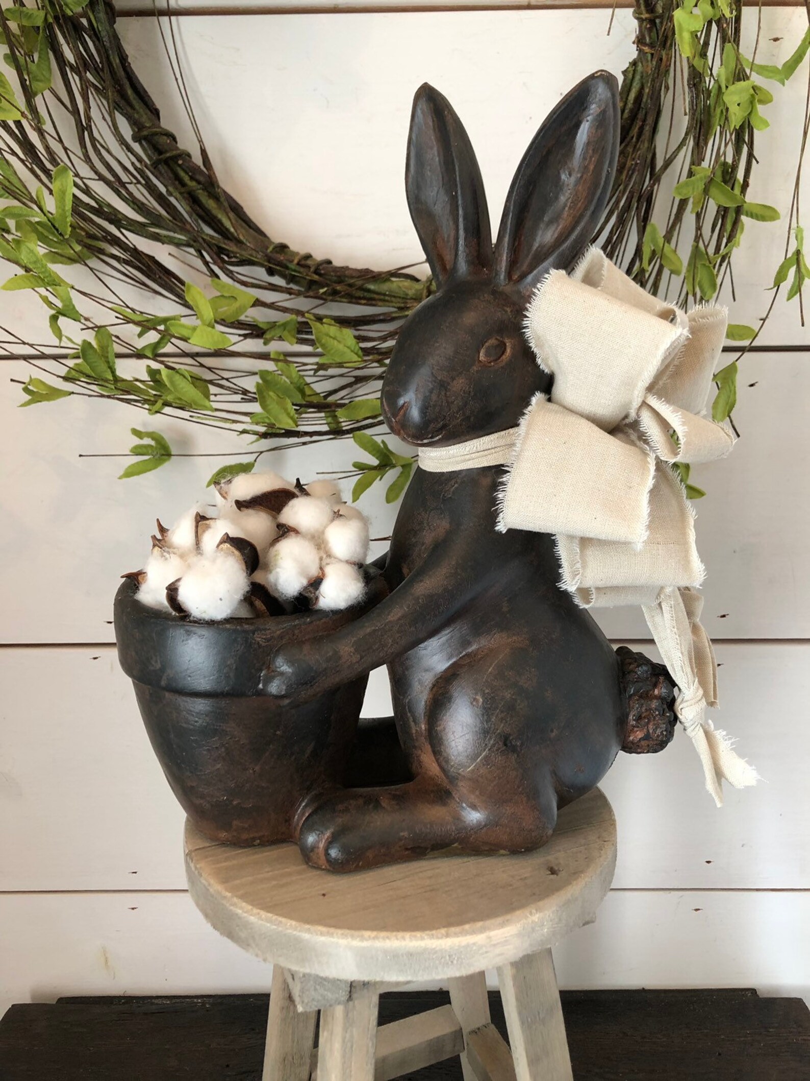 Rabbit planter ceramic rabbit bunny planter Easter decor | Etsy