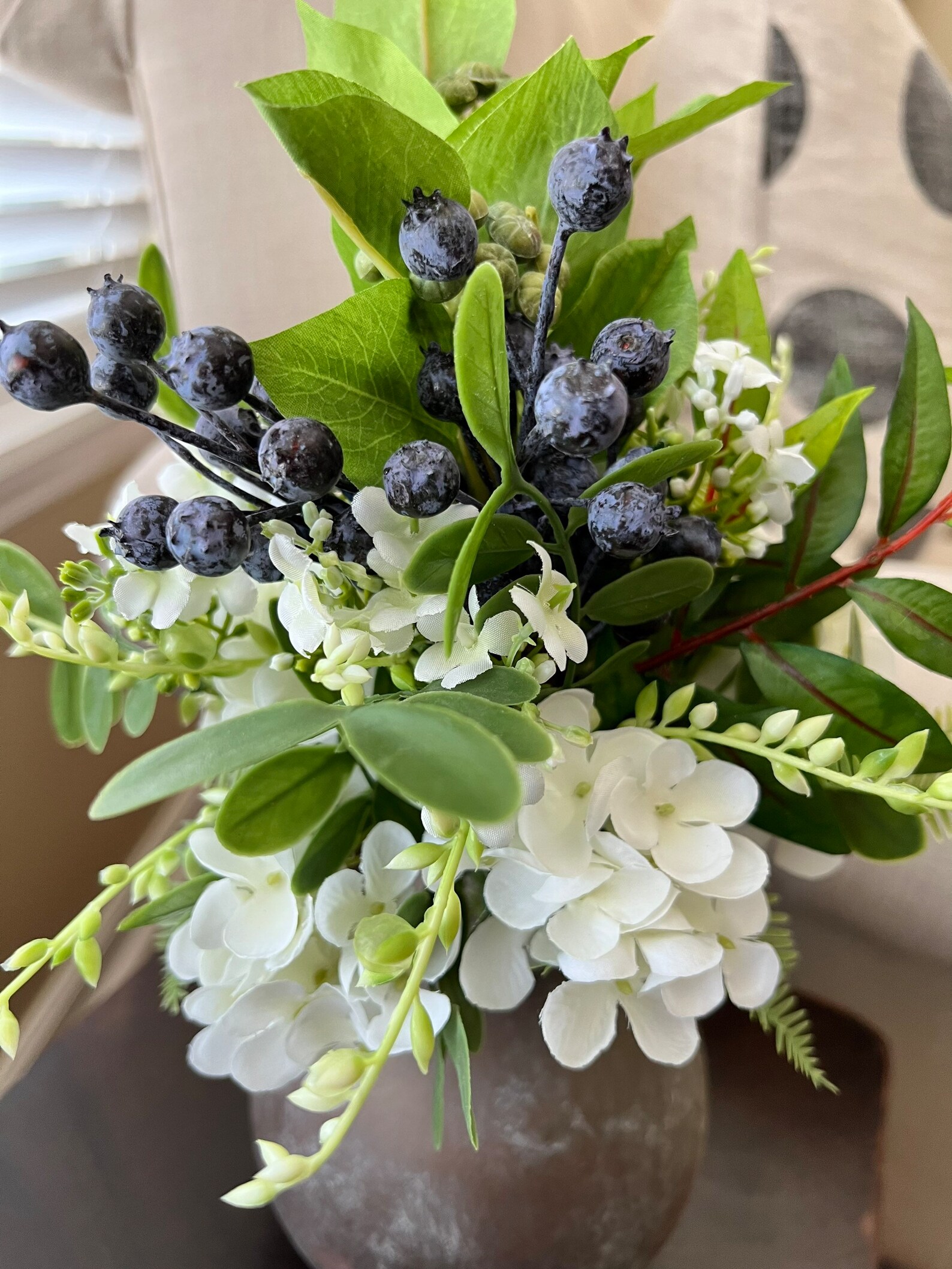 Small Hydrangea and Blueberry Arrangement, Bedroom Arrangement ...