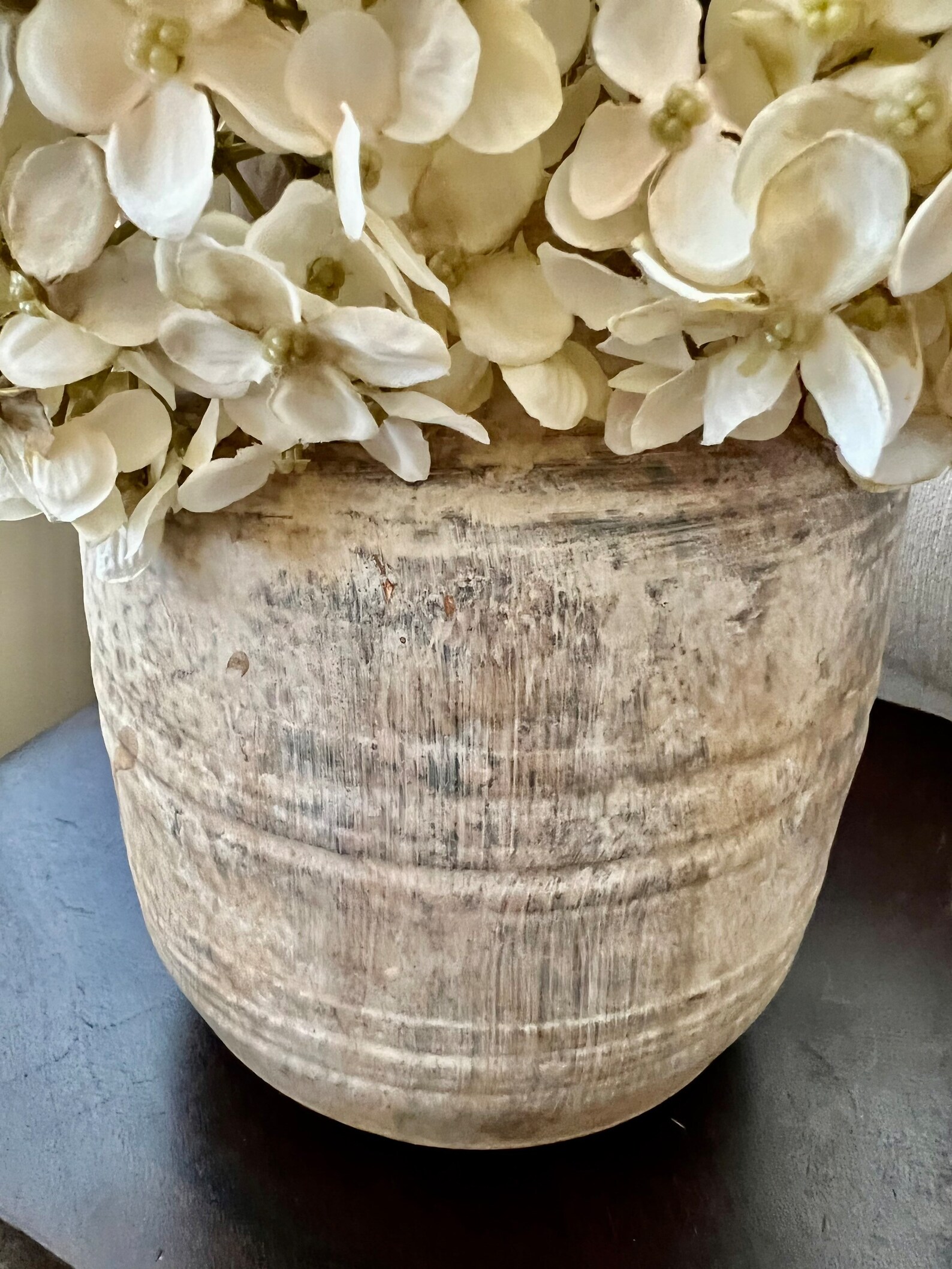 Cream Hydrangea Arrangement Hydrangea Arrangement Farmhouse - Etsy